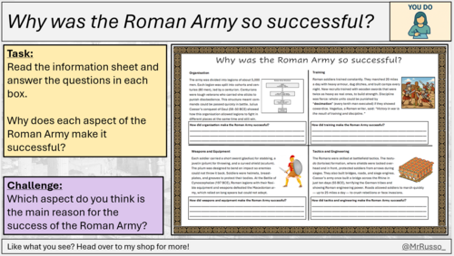 [KS3 - Romans] Why was the Roman Army so successful? | Teaching Resources