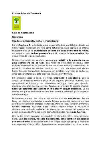 El otro árbol de Guernica by Luis de Castresana – Chapter 5 Summary ...