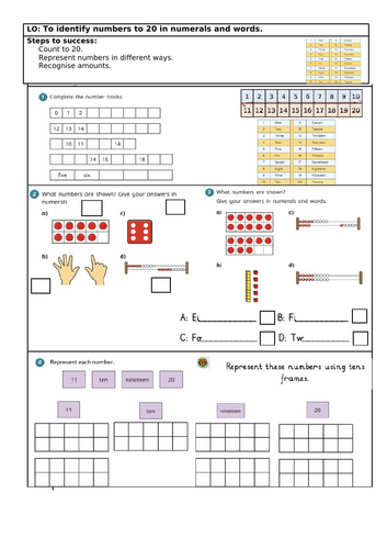 Place Value Worksheets – (Y2) Week 1 White Rose Aligned (Tens & Ones ...