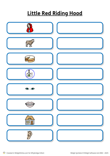Little Red Riding Hood Scavenger hunt | Teaching Resources
