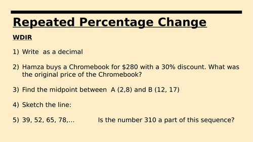 GCSE Maths Lesson: Repeated Percentage Change Made Easy | Teaching ...