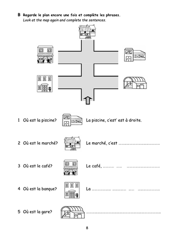 FRENCH TOPICS: EN VILLE-IN TOWN-ACTIVITY BOOKLET | Teaching Resources