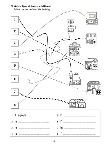 FRENCH TOPICS: EN VILLE-IN TOWN-ACTIVITY BOOKLET | Teaching Resources