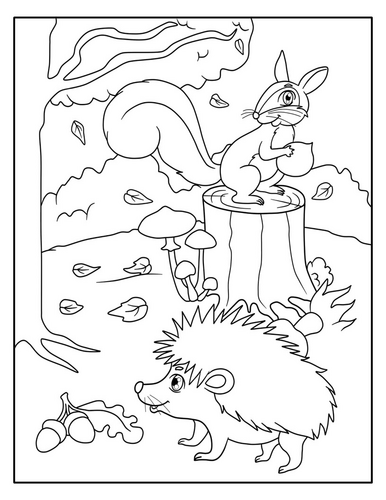 Printable Autumn Fall Coloring Pages Coloring Book (Pumpkin, Scarecrow ...