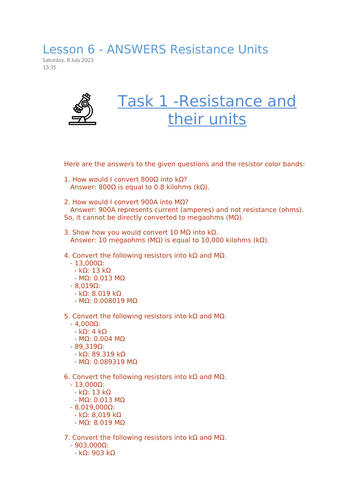 GCSE Electronics Concepts L6 — presentation, worksheet & videos ...