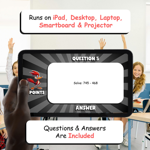 Subtract 3 Digit Numbers with Regrouping WING NUTS Maths Game | No-Prep ...