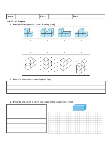 Cambridge Maths Stage 6_3D Shapes and Ratio and Proportion Asssessment ...