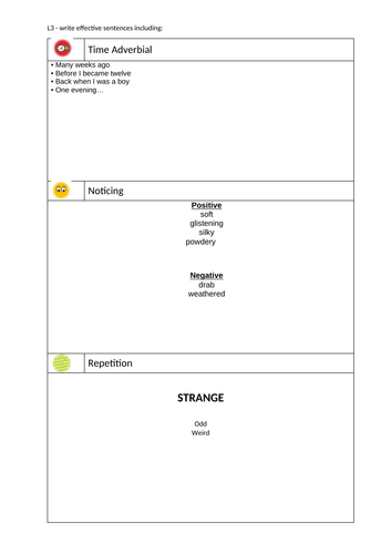 The Lost Thing - Sentence Stacking Lesson 1 resources Year 4 Narrative ...