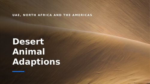 Desert Animal Adaptations – UAE, Sahara & Beyond (Grade 4–5 UAE Social ...