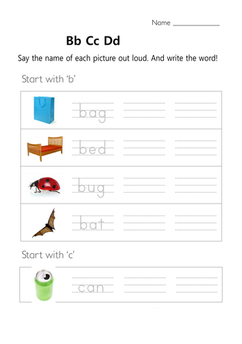 Complete A to Z Phonics CVC Words Worksheets | Read, Trace, Write ...