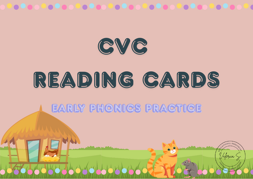 CVC Reading Cards – Early Phonics Practice | Teaching Resources