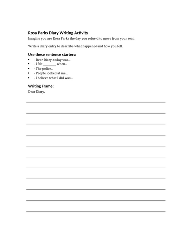 Rosa Parks Assembly and Resource Pack 2025 - adapted for SEND ...