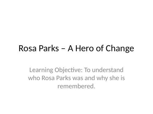 Rosa Parks Assembly and Resource Pack 2025 - adapted for SEND ...
