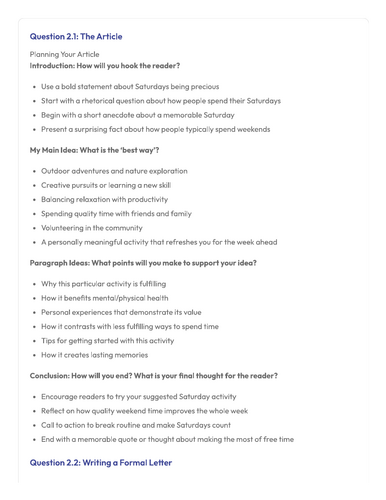 WJEC Eduqas GCSE English Language - Paper 2 Section B Practice ...