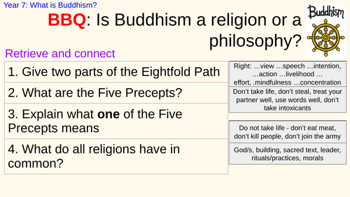 KS3 Religious Studies - introduction to Buddhism - Whole unit ...