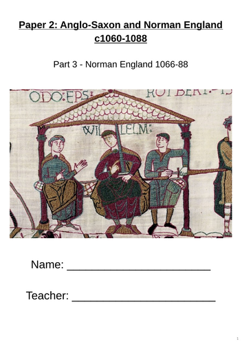 Pupil workbook for Anglo Saxon and Norman England Edexcel GCSE history ...