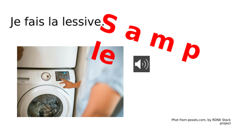 French unit-of-work, Les tâches ménagères,Household Chores, 10 tasks ...