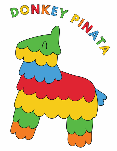 Donkey Piñata Craft Activity | Build a Pinata | Color, Cut and Paste ...