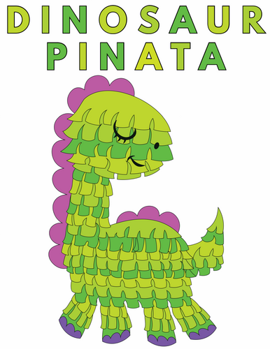 Dinosaur Piñata Craft – Printable Cut & Paste Activity for Kids | Dino ...