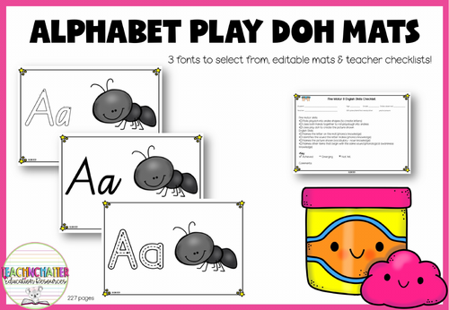 A-Z Alphabet play doh mats with phonics pictures | Teaching Resources