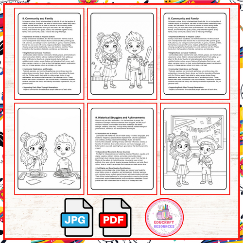 Hispanic Heritage Month Reading Comprehension & Coloring Pages | 60 ...