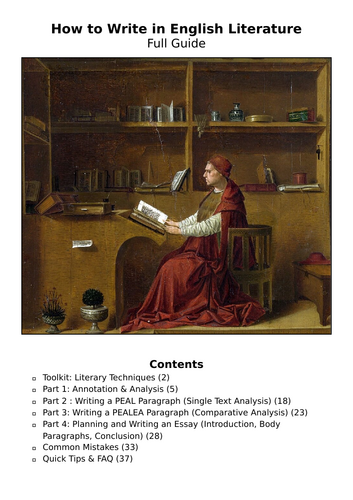 GCSE English Literature: Complete Guide to Essay Writing (Annotation ...