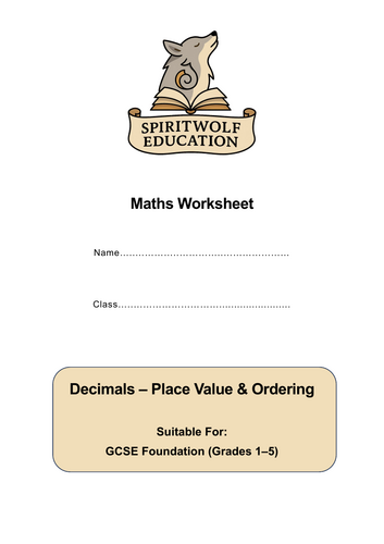 Decimals (Place Value & Ordering) - GCSE Maths Foundation | Teaching ...
