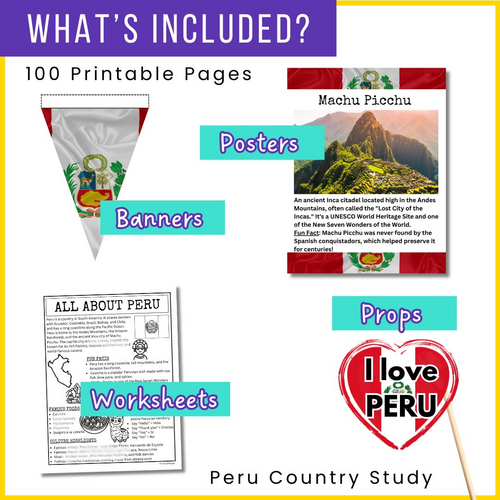 Peru Country Study Activities Pack | Bulletin Board & Classroom ...