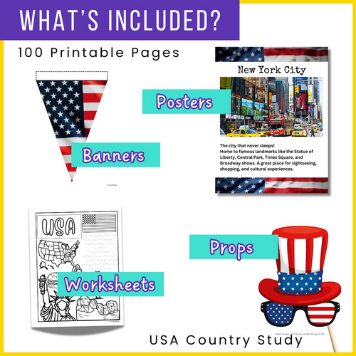 USA Country Study Activities Pack | Bulletin Board & Classroom ...