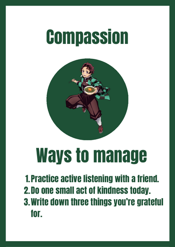 Demon Slayer Emotional Reflection Worksheets & Mental Health Displays ...