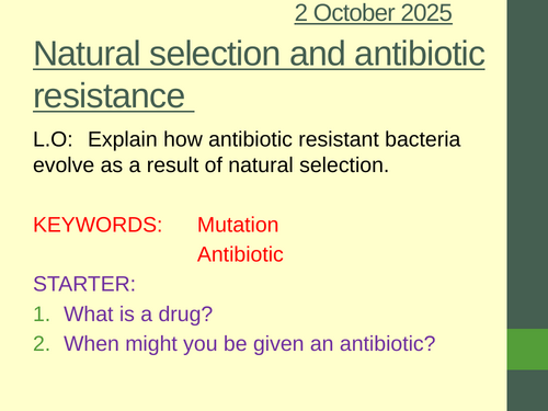 AQA Smart Activate Biology 3 Chapter 4 Lesson 4 Natural Selection and ...