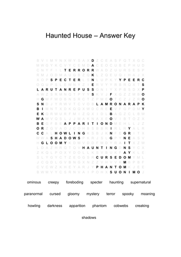 Halloween Starters: Word searches and Crosswords | Teaching Resources