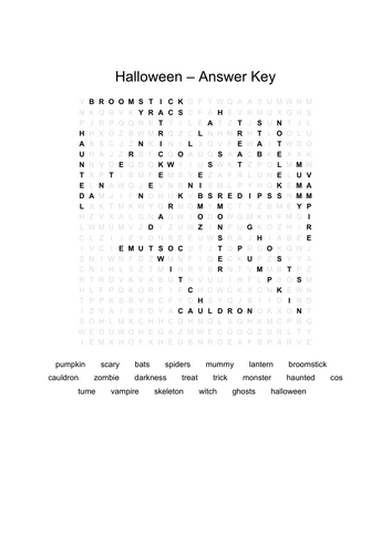 Halloween Starters: Word searches and Crosswords | Teaching Resources