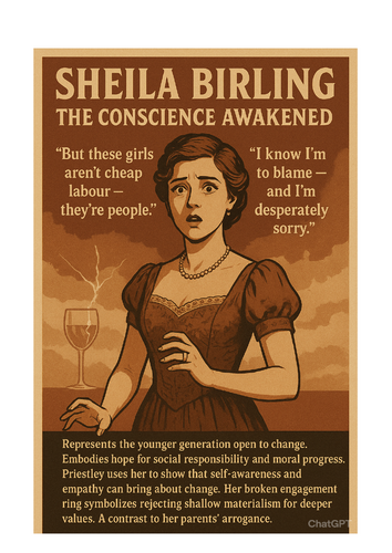 Sheila Birling Poster | Teaching Resources
