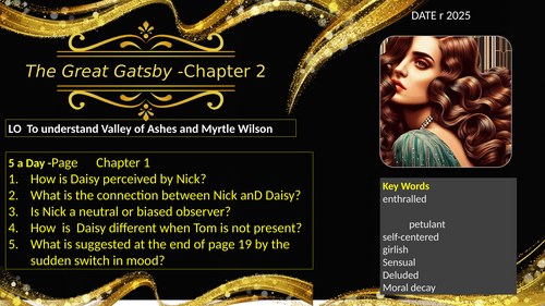 A Level English Literature - The Great Gatsby - Chapter 2 | Teaching ...