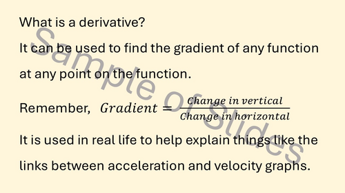 Full Video Lesson - Derivatives (First Principles) with worksheets ...