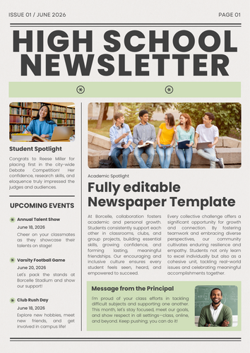 Newspaper template- Free | Teaching Resources