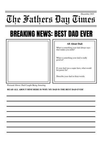 Newspaper template- Free | Teaching Resources