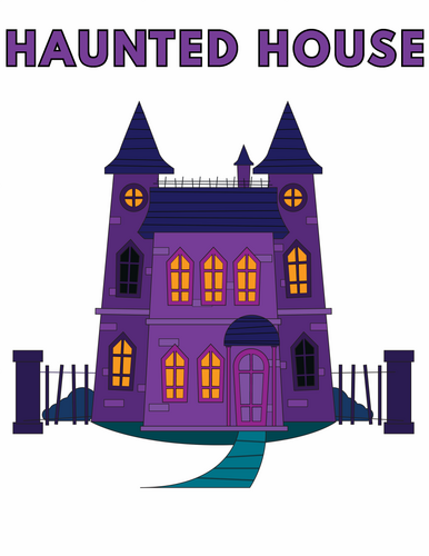 Build a Haunted House Craft – Halloween, Spooky Night, Color, Cut ...