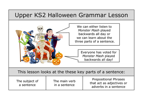 Halloween Grammar Lesson (UKS2) | Teaching Resources