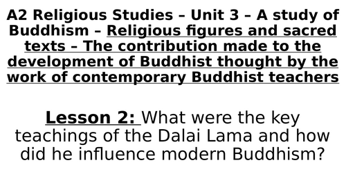 What were the key teachings of the Dalai Lama and how did he influence ...