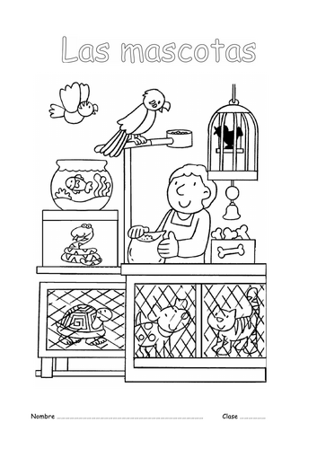 SPANISH TOPICS: LAS MASCOTAS-PETS-ACTIVITY BOOKLET | Teaching Resources