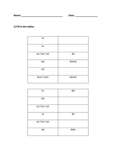 DARE Conjugation Worksheets / Present Tense | Teaching Resources