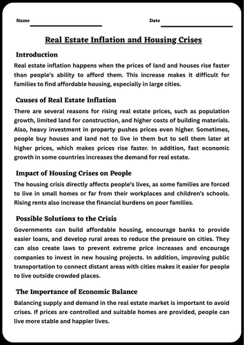 Real Estate Inflation and Housing Crises: An Economic Analysis: Reading ...
