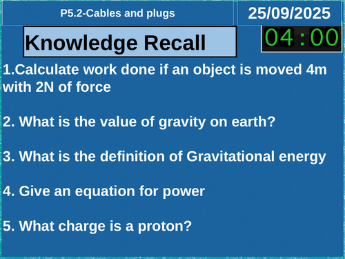AQA GCSE Physics P5 P5.2-Cables and plugs | + Free AI Long-Answer ...