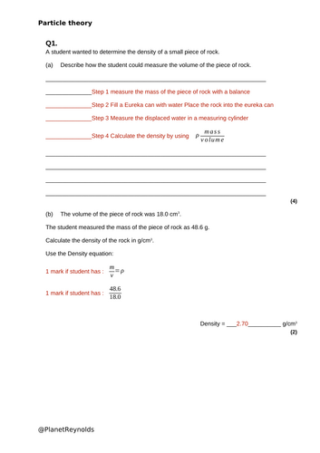 AQA GCSE Physics P6 P6.2- States of matter | + Free AI Long-Answer ...