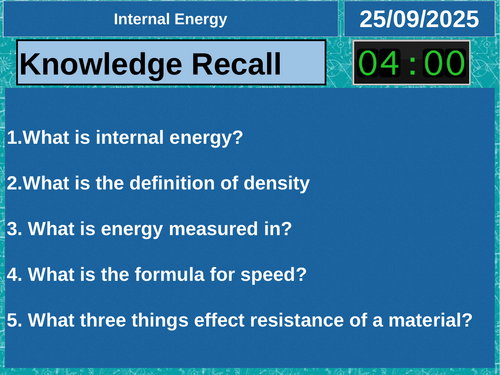 AQA GCSE Physics P6 P6.4 - Internal energy | + Free AI Long-Answer ...
