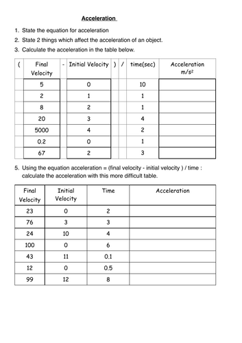 P9.2 Velocity & Acceleration | AQA GCSE Physics 2026 | Editable + Self ...