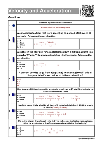 P9.2 Velocity & Acceleration | AQA GCSE Physics 2026 | Editable + Self ...