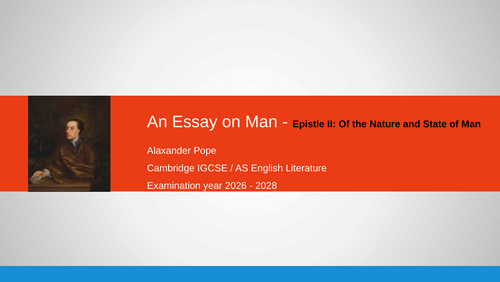 An Essay on Man - Cambridge Songs of Ourselves - Alexander Pope ...